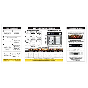 Kalorik MAXX Air Fryer Oven Grill, 26 Quart, Smokeless Indoor Grill and Air Fryer Oven Combo, Up to 500°F, 1700W, Digital Display, 22 Presets, 11 Accessories and Bonus Cookbook