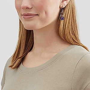 Silpada 'Iconic' Amethyst Drop Earrings in Sterling Silver