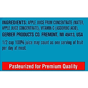 Gerber Juices 100% Juice Apple with Added Vitamin C (Pack of 6)