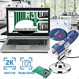 Ninyoon 2K USB Digital Microscope for Android PC, 40-1000X Microscope Super HD Endoscope Magnifier Camera Compatible with Android Cellphone and Tablet Windows Mac Chrome Linux - Not for iPhone iPad