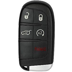 OCPTY 1 PCS Flip Key Entry Remote Control uncut Key Fob(Shell Case) Replacement for Jeep for Compass for Trackhawk for Renegade for Fiat 500L for Smart Keyless Entry Remote Key Fob (M3N-40821302)