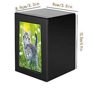 Cuodia Pet Urns Pet Cremation Urn,Dog Urns for Ashes, Cat Urn for Ashes, pet urns for Dogs Ashes Small, Wood Keepsake Memorial Urns. (Black S)