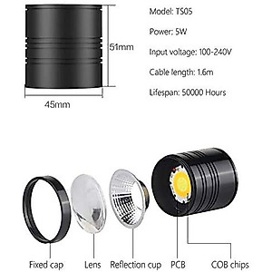 NILIPAL LED Aquarium Light - Freshwater Fish Tank Light Vivarium Terrarium Spotlight 3 Colors 3000K 4000K 6000K Cool Warm White for Planted Fish Tank (3 Colors)