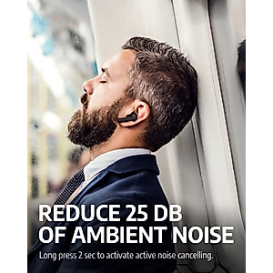 AIHOOR True Wireless Earbuds, Active Noise Cancelling in-Ear Headphones with Charging Case, Bluetooth 5.0, Built-in Mic Earphones, Deep Bass, 30H Playtime, IPX4 Waterproof Headset for Music, Black