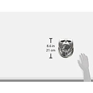 Cool Pup Crate Fan, 8x6.25x2.5” in Size – Quiet Battery Fan Keeps Dogs & Cats Cool with Built-in Thermometer, Silver