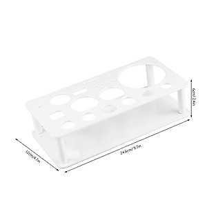 Bartender Kit Stand, Professional Cocktail Shaker Set Stand for Cocktail Lovers Plastic Bartending Tool Holder for Bar Home White(L)