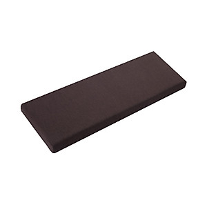 ENTROPOWER Custom Size Bench Cushion Outdoor/Indoor Bay Window Seat Cushion Thick Upholstery Foam Long Chair Cushion Sofa Pads Patio Furniture Cushion (31.4 × 11.8 × 1.96in, Dark Brown)