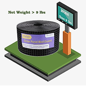 Carligo Solar Panel Bird Guard 6" x 100' with 80 Solar Mesh Screen Fastener Clips, Critter Guard for Solar Panels Pigeon Guard for Bird Proofing Solar Panels, Solar Guard, Solar Pigeon Barrier