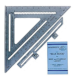 Swanson Tool Co S0107 "Big 12" 12-Inch Speed Square Layout Tool with Blue Book
