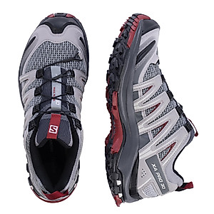 Salomon Men's XA PRO 3D Trail Running Shoes for Men, Monument / Ebony / Red Dahlia, 12
