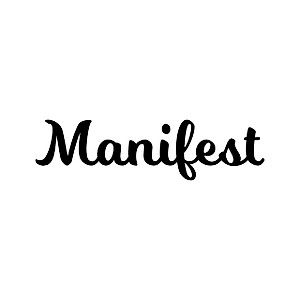 Vinyl Wall Art Decal - Manifest - 7" x 26" - Modern Inspirational Cute Word Quote Sticker for Kids Room Living Room Home School Classroom Bedroom Mirror Decor (Black)