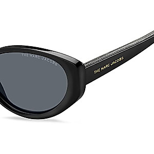 Marc Jacobs Women's Marc 460/S Oval Sunglasses, Black/Gray, 55mm, 17mm