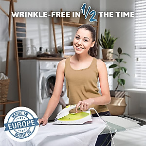 Bartnelli Classic Ironing Board with New Patent Technology | Made in Europe Iron Board with Patent Fast-Glide Zone, 4 Layer Cover & Pad, Height Adjustable, Safety Iron Rest, 4 Premium Steel Legs