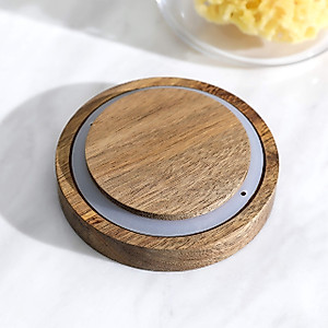 KMwares Set of 3 Clear Glass Food Jars/Canisters with Airtight Seal Acacia Wood Lids for Kitchen/Bathroom/Pantry Storage, Serving Pasta, Candy, Snack, Leaf Tea, Coffee Bean, Dry food