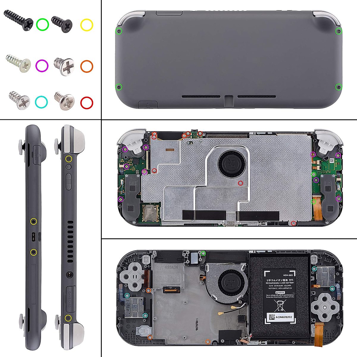 eXtremeRate Classic SNES Style DIY Replacement Shell for Nintendo Switch Lite, NSL Handheld Controller Housing w/Screen Protector, Custom Case Cover for Nintendo Switch Lite