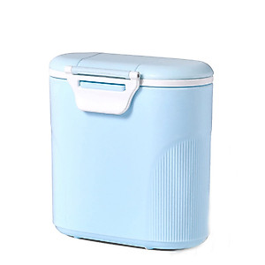 YEEHO Travel Infant Formula Dispenser Box with Scoop, Portable Baby Dry Milk Powder Food Container with Spoon Airtight Storage Easy go Parents Choice Sealed Flour Case,Blue