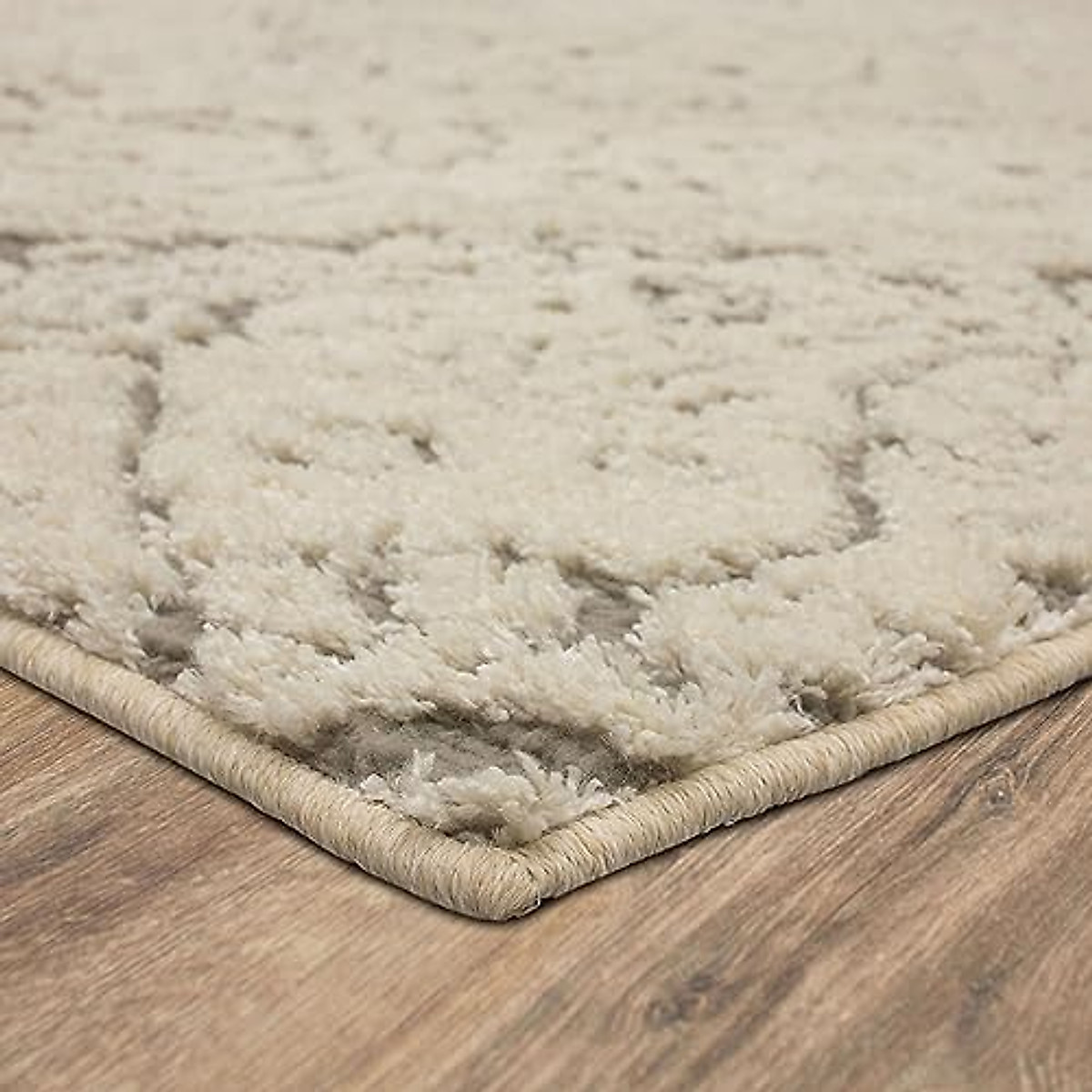 Mohawk Home Francesca Ornamental Medallion Light Gray 5' x 8' Shag Area Rug Perfect for Living Room, Dining Room, Office