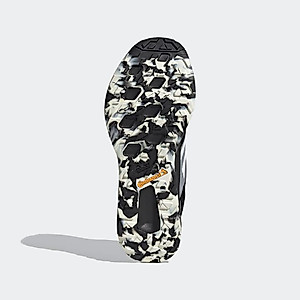 adidas Men's Terrex Two Flow Trail Running Shoe, Core Black/Crystal White/Solar Yellow, 8.5