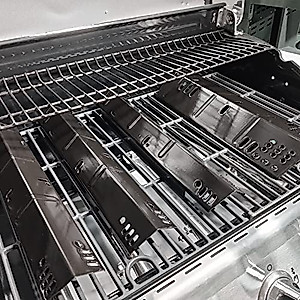 Uniflasy Grill Heat Plate Replacement for Dyna-Glo DGH485CRP,DGH474CRP, Heat Plates for Dyna-Glo 4 Burner Grill, Porcelain Steel Heat Plate, 5 Pack