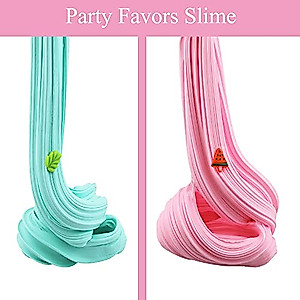 Butter Slime Kit for Girls 8 Pack, Party Favors with Watermelon, Coffee, Mint, Candy, and Lemon Slime, Stretchy and Non-Sticky, Stress Relief Toy for Boys, Easter Basket Stuffers