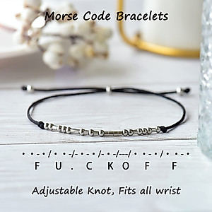 Tarsus White Elephant Gifts, Morse Code Bracelets Jewelry Gifts for Women Men Best Friend