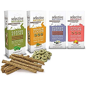 Supreme Petfoods 3 Pack of Selective Naturals Woodland Loops Guinea Pig Treats, 2.8 Ounces each, with Dandelion and Rosehip