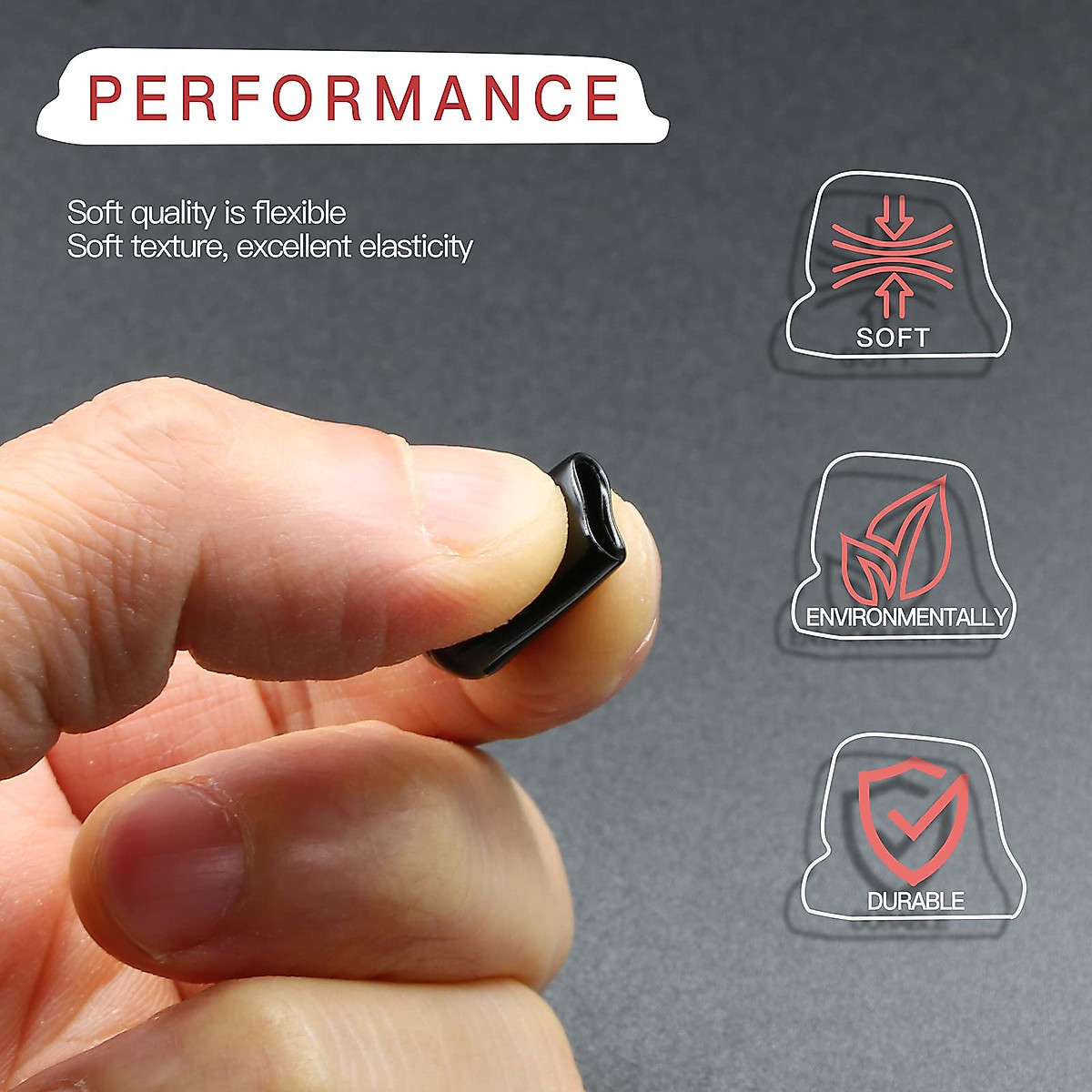 Jamiikury 60PCS Screw Thread Protectors 5mm ID Rubber End Caps Vinyl Flexible End Caps Round Tube Bolt Cap (Black, 60PCS)