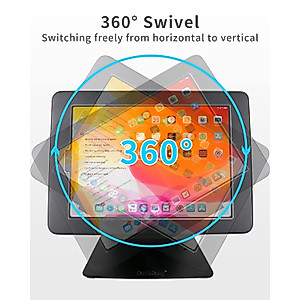 CarrieCathy Desktop Anti-Theft Security Kiosk POS Stand Holder Enclosure for 2022 2021 2020 iPad Pro 11", 10.9" 2022 iPad Air 5, 2020 iPad Air 4, Flip & Rotate