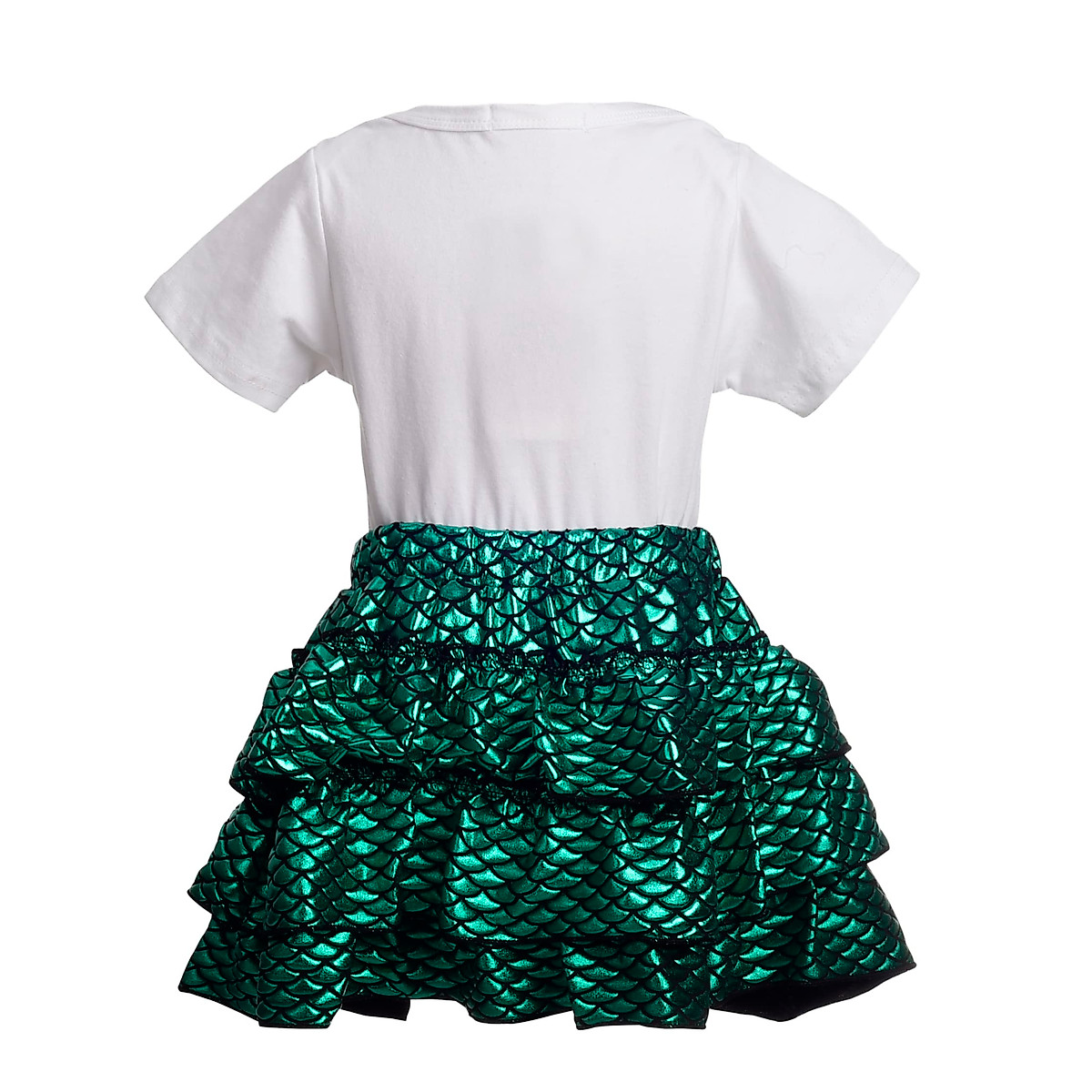 Dressy Daisy 1st First Birthday Mermaid Romper Bodysuit Onesie Outfits for Infant Baby Girls Fancy Party Dress Up Skirt Set with Bowknot Headband Size 12-18 Months 322