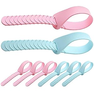 Guojanfon Bathroom Soft Thicker Warmer Stretchable Washable Cloth Toilet Seat Cover Pads (Toilet Seat Lifter Handle,8Pcs/Pack)
