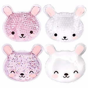 4 PCS Boo Boo Ice Packs, Kids Reusable Gel Ice Pack, Cute Children Gel Ice Pack for Kids Injuries, Kids cute lunch ice pack, Breastfeeding, Wisdom Teeth, Pain Relief, Kids Fever, Headaches(/3.8X3.2in)