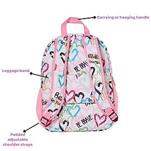 RALME 5 Pc. Girls’ Rolling Suitcase Set with Backpack, Neck Pillow, Water Bottle, and Luggage Tag