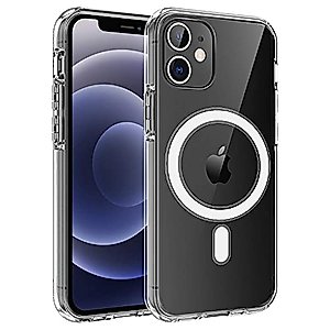 HVDI Clear Magnetic Case for iPhone 11 with Mag-Safe Wireless Charging, Soft Silicone TPU Bumper Cover, Thin Slim Fit Hard Back Shockproof Anti-Yellow Protective Case for iPhone 11 6.1Inch
