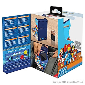 MY ARCADE Mega-Man Pico Player: 3.7" Playable Portable Tiny Arcade Machine with 6 Retro Games, 2" Screen Color Display, Small