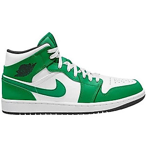 Jordan Nike Air 1 Mid Mens Lucky Green DQ8426 301 - Size 8,Lucky Green/Black-white