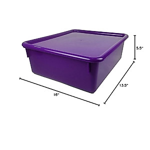 Romanoff, Purple Double Stowaway Tray with Lid