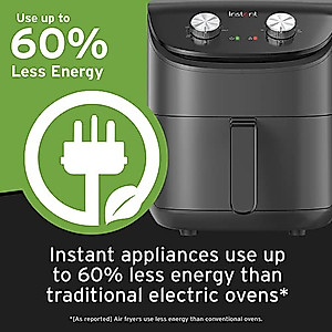 Instant Pot Essentials 4QT Air Fryer with EvenCrisp Technology that Crisps and Reheats, Easily Adjust Time & Temperature For Quick Meals, 100+ In-App Recipes, from the Makers of Instant Pot, Black