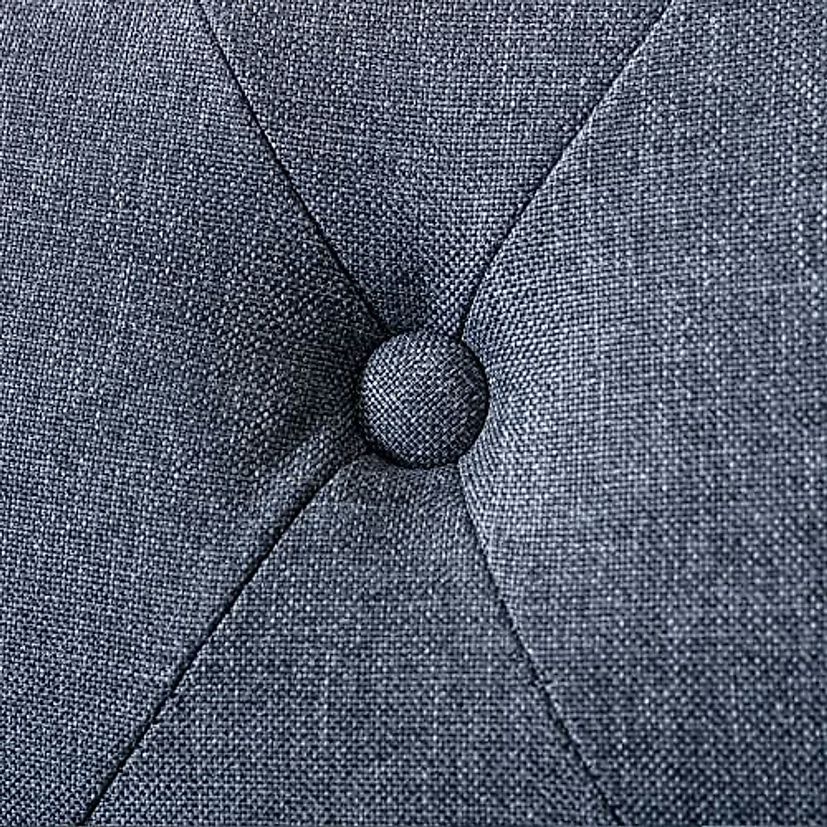 YISH W117081980 Modern Linen Accent Tufted Arm Chair with Thick Cushion and Wood Frame, Comfy Single Sofa with Armrest Backrest for Reading Bedroom Office Club, Dark Gray