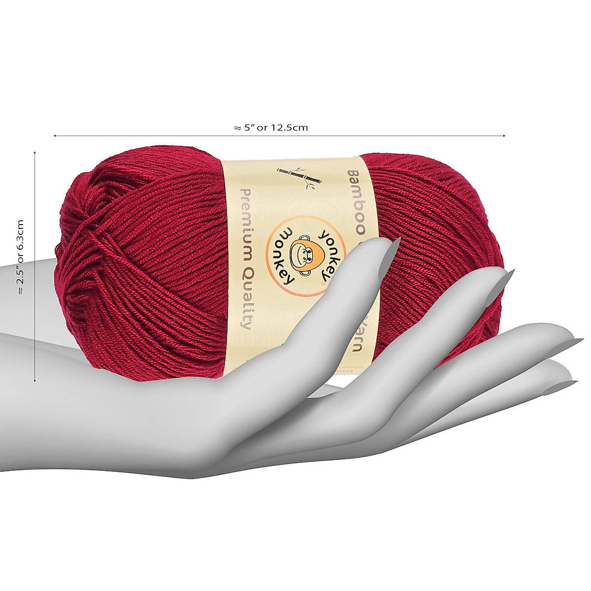 10-Pack Yonkey Monkey Skein Tencel Yarn - 70% Bamboo, 30% Cotton - Softest Quality Crocheting, Knitting Supplies - Lightweight and Breathable Fabric Threads 210 Meters