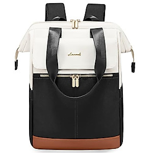 LOVEVOOK Laptop Backpack for Women Men, 15.6 Inch Work Backpacks Purse with USB Port, Waterproof Nurse Teacher Bag, Wide Open Business Travel Computer Backpack, Convertible College Tote Daypack