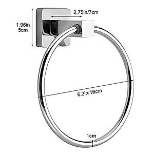 Asixx Towel Ring, Stainless Steel Towel Ring Bathroom Towel Ring Towel Holder Bathroom Accessories Wall Mounted