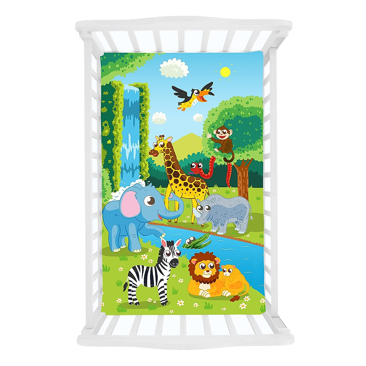 AITAZZ Fitted Crib Sheets Baby Toddler Mattress Sheets for Boys and Girls Unisex 4 Pack Set (Color : Colorful)