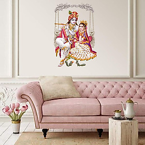 Rangoli Large Wall Sticker Multicolor Vinyl 50 or 70 CM Pack of 2