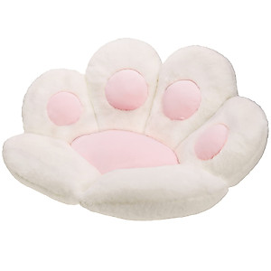 Cute Cat Paw Cushion Lazy Sofa Office Chair Cushion Bear Paw Warm Floor Cute Seat Pad for Dining Room Bedroom Comfort Chair for Health Building White 31.4 * 27.5 inch