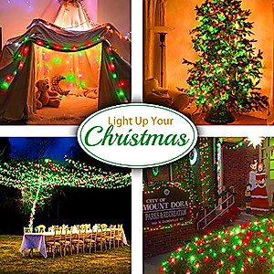 Heceltt Christmas Lights Outdoor, 197FT 500 LED Christmas Lights 8 Modes and Timer Memory Function Christmas String Lights Waterproof Plug in for Xmas Wedding Party Holiday Decor
