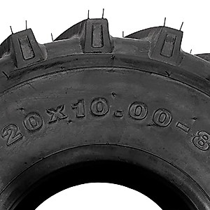 2PCS 20x10.00-8 Lawn Garden Mower Tubeless Tire 4PR 20-10-8 Tractor Golf Cart Tires