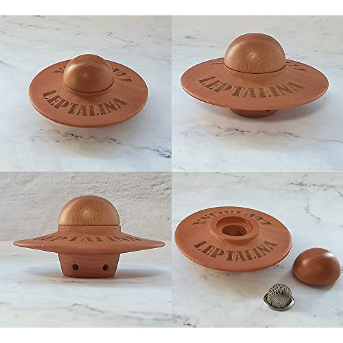 LEPTALINA Cocktail Smoker Kit with Torch and Whiskey Stones - Old Fashioned Cocktail Smoker Set with 6 Wooden Chips for Men, Boyfriend, Husband, Dad, Him (No Butane)