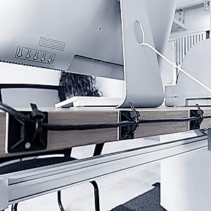 4/5" 100 Pack Zip Tie Mount With Cable Ties,Self Adhesive-backed Mounts For Wire Holder , Black Cable Management Clips Wall Anchors