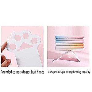 VREF Sujetalibros, Sujetalibros， 2PCS Cute Paw Book Stand Holder Shelf Desktop Bookends for Kid Child Student 5.67x4.06 inches Sujetalibros para estanterías