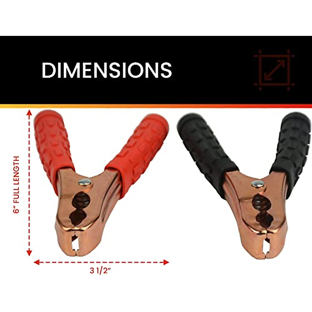 Hot Max 27207 200 Amp Copper Plated Battery Charger Clamps